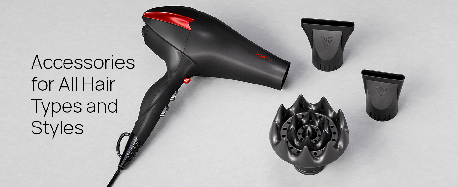 Trezoro - Professional Salon Grade Ionic Hair Dryers with Diffuser